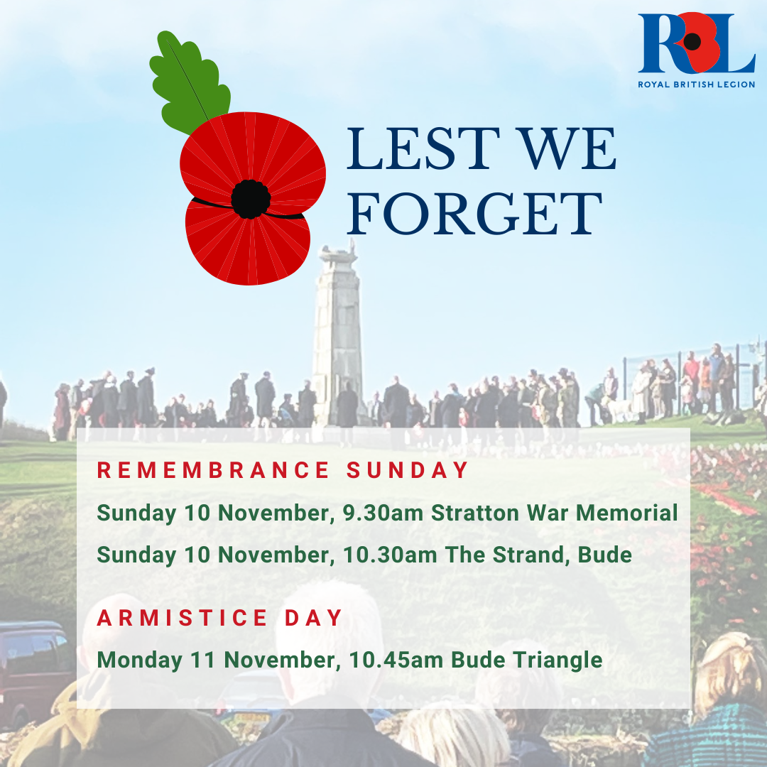 Remembrance Sunday and Armistice Day Commemorations 2024 - Bude ...